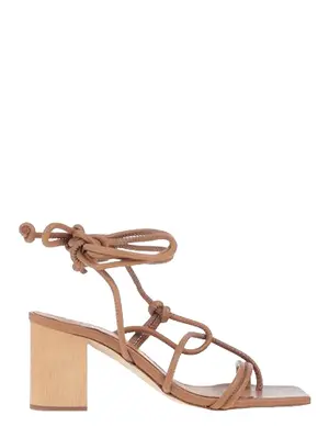 EQUITARE EQUITARE Leather Thong Sandals Beige
