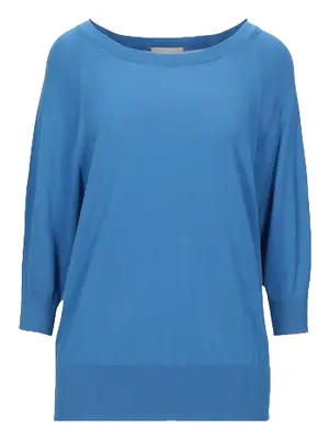 DRUMOHR Cotton Knit Lightweight Sweater Azure