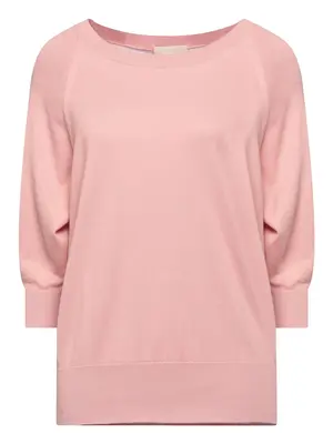 DRUMOHR Cotton Knit Lightweight Sweater Blush