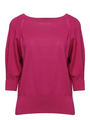 DRUMOHR Cotton Knit Lightweight Sweater Magenta