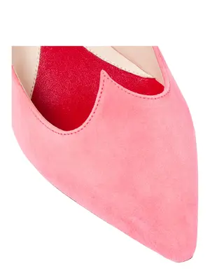 ROGER VIVIER I Love Vivier Suede Pumps - Pink
