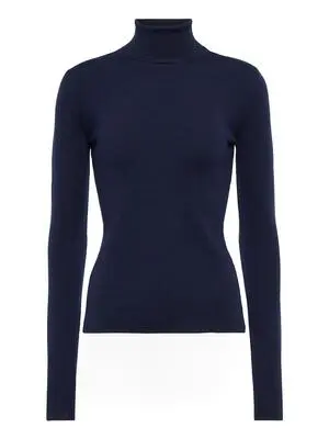 Gabriela Hearst Gabriela Hearst May Wool, Silk, And Cashmere Turtleneck Sweater Blue