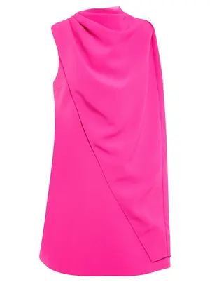 Safiyaa Margareta Asymmetrical Cape Minidress - Pink