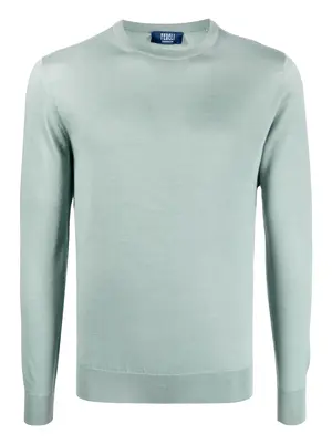 Fedeli Crew Neck Jumper - Green