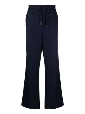 Balmain Wide-leg Twill Trousers - Blue