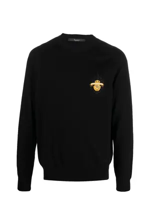 BILLIONAIRE Embroidered Logo Crew-neck Jumper - Black