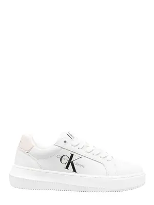 Calvin Klein Logo-print Lace-up Sneakers - White