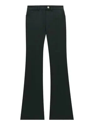 COURREGES High-waisted Wide-leg Trousers - Black