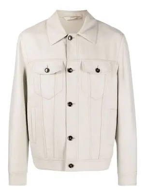 Brioni Trucker Shirt Jacket - Neutrals