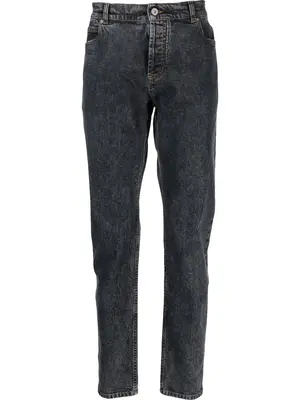 Balmain Regular-leg Mid-rise Jeans - Black