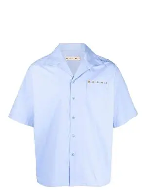 Marni Short-sleeve Cotton Shirt - Blue