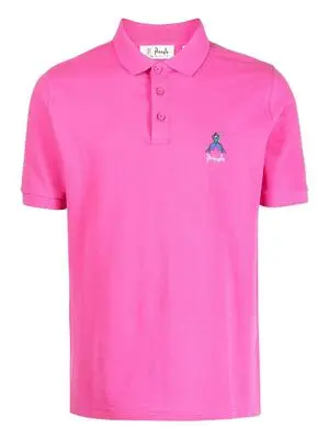 Pringle Of Scotland Geometric George Golf Polo Shirt - Pink