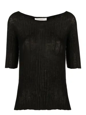 Philosophy Di Lorenzo Serafini Ribbed-knit Top - Black