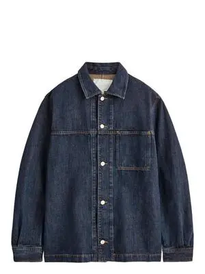 Cos Denim Overshirt - Dark Blue