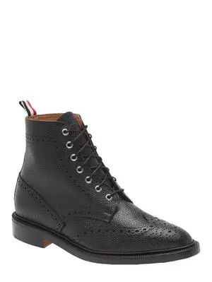 Thom Browne Classic Wingtip Lace-up Boots - Black