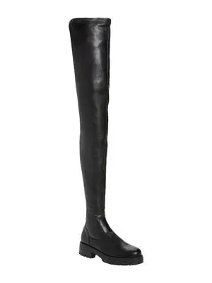 AZALEA WANG Surgical Thigh High Boots - Black