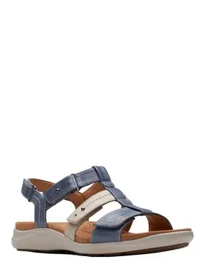 Clarks Kitly Step Sandal - Denim Combi