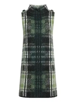 Elisabetta Franchi ELISABETTA FRANCHI Mini Dress With Tartan Pattern Green