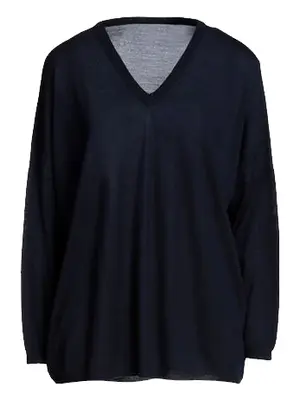 ARAGONA Midnight Merino Wool Sweater Blue