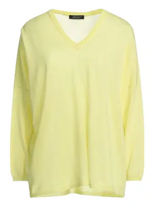 ARAGONA Midnight Merino Wool Sweater Yellow
