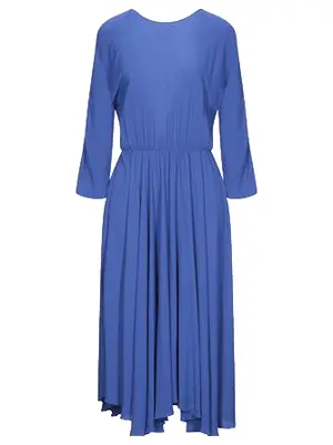 JUCCA Bright Polyester Midi Dress - Blue