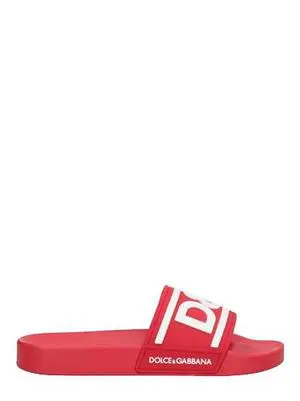Dolce & Gabbana Synthetic Fiber Pool Slides - Red