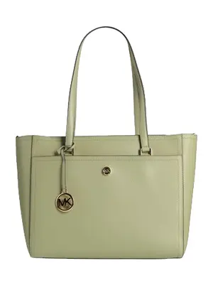 Michael Kors Textured Leather Shoulder Bag Green