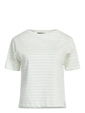 ARAGONA Striped Printed T-Shirt Blue