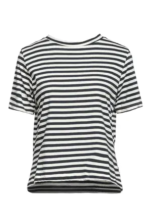 ARAGONA Striped Printed T-Shirt Midnight Blue