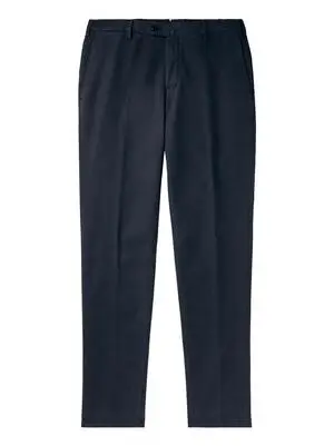 Loro Piana Slim-fit Cotton-blend Trousers - Blue