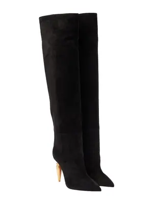 CHRISTIAN LOUBOUTIN Lipbotta 100 Knee-high Boots - Black