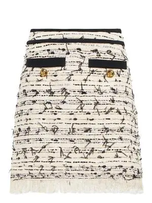 GIAMBATTISTA VALLI Giambattista Valli Fringed Tweed Miniskirt