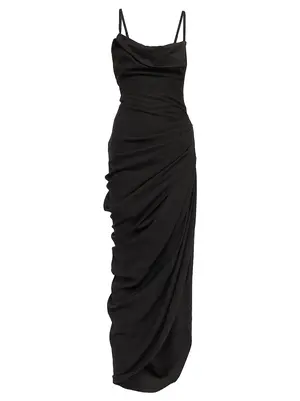 Jacquemus La Robe Saudade Voile Maxi Dress - Black