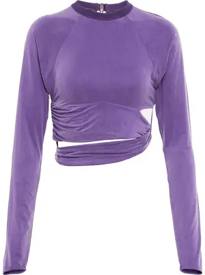 Jacquemus Le T-shirt Espelho Cutout Crop Top - Purple