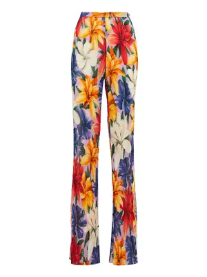 Etro High-rise Floral Straight Pants - Multicoloured