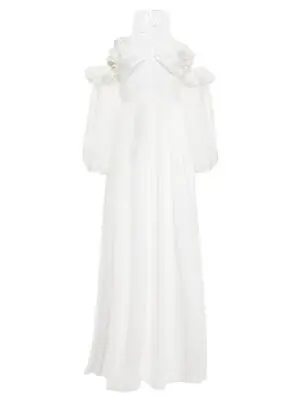 Giambattista Valli Off-the-shoulder Silk Gown - White