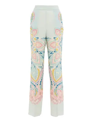 Etro Paisley High-rise Silk Pants - Multicoloured