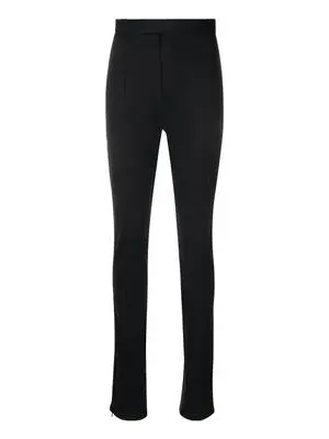 ANOUKI High-waisted Slit-detail Trousers - Black