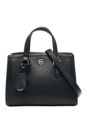 Michael Kors Logo-plaque Leather Tote Bag - Black