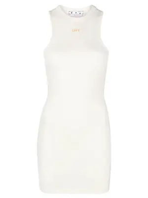 Off-White Logo-print Minidress - White