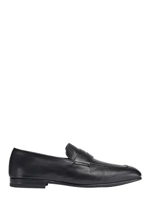 Zegna L'asola Leather Loafers - Black