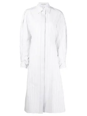 Victoria Beckham Vertical-stripe Shirt Dress - White
