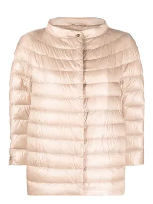 Herno Mock-neck Quilted Puffer Jacket - Pink