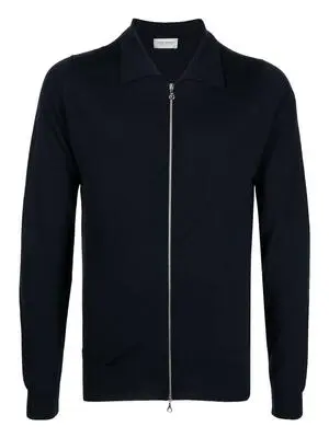 John Smedley Alston Zip Shirt Jacket - Black