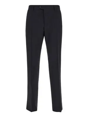 FERRAGAMO Mid-rise Straight-leg Trousers - Black