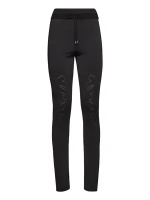 FERRAGAMO Logo-detail Drawstring Leggings - Black