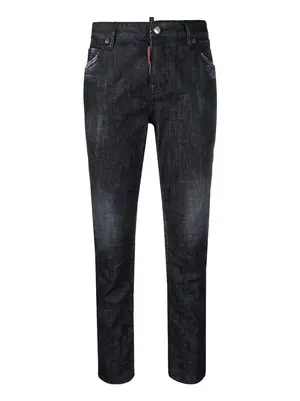 Dsquared2 Tapered Leg Denim Jeans - Black