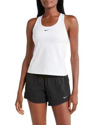 Nike Dri-fit Swoosh Racerback Tank Top - 100 White/black