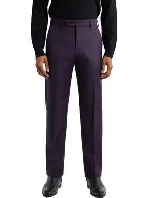 Zanella Devon Super 110s Serge Trousers - Cabernet