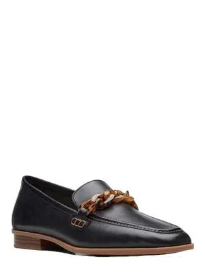 Clarks Sarafyna Iris Loafer - Black Leather